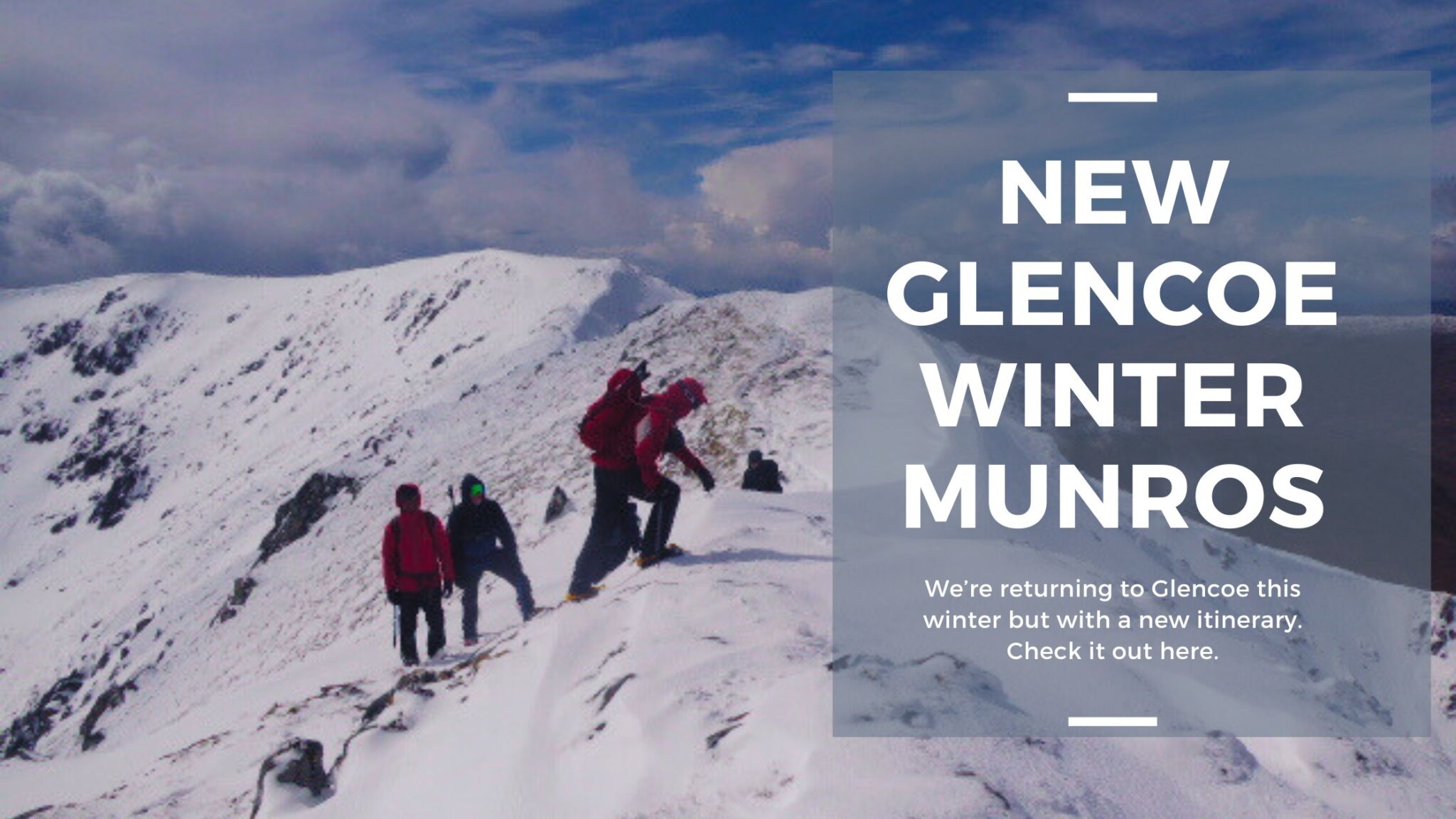 Winter Munro walking in Glencoe